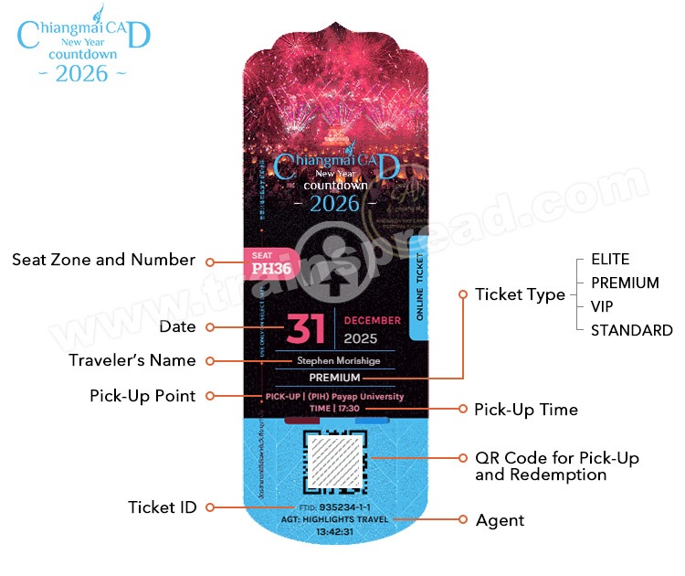 Chiang Mai sky lantern countdown 2027 ticket, Lanna culture New Year ...